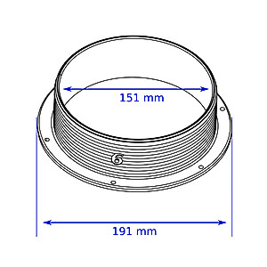 intulon 6-inch Tube Portable AC Air Conditioner/Fan Exhaust Plastic Hose Flange Wall Mount - Counter-Clockwise thread 6CCWMOUNT,Off White