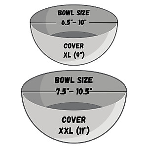 5-Pack Organic Bowl Cover Stretchable Reusable Linen Lids Food Storage Bowl Covers for Leftovers | 100% Cotton Cloth Machine Washable (S,M,L,XL,XXL)