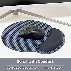 X9 2.4G Wireless Keyboard and Mouse Combo - 3 Basic Essentials for Office or Home - 105 Key Full Size Keyboard & Mouse with Mouse Pad - USB Cordless Keyboard for Laptop, Computer, PC & Chrome (Black)