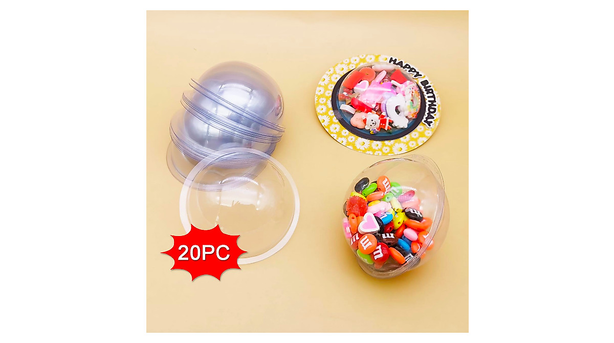 Alinacutle Clear Plastic Candy Domes for DIY Crafts & Gifts