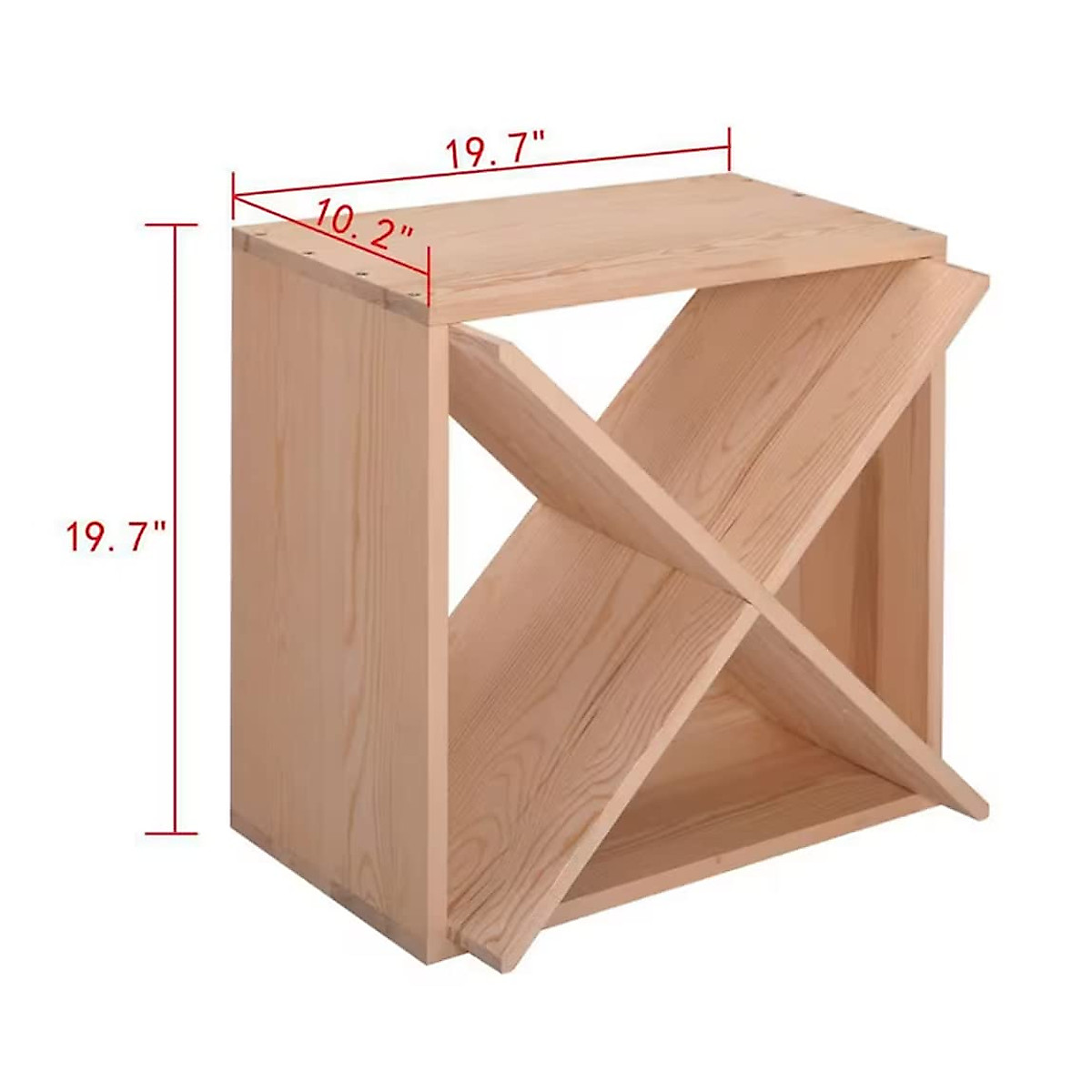 Justincity 24 Bottles of Modular Bamboo and Wood Wine Rack, Stackable Cube Wine Rack, Easy to Assemble, Suitable for Kitchen, Wine Cellar Storage Room and Bar