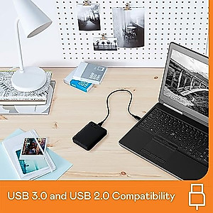 WD 1TB Elements Portable External Hard Drive for Windows, USB 3.2 Gen 1/USB 3.0 for PC & Mac, Plug and Play Ready - WDBUZG0010BBK-WESN