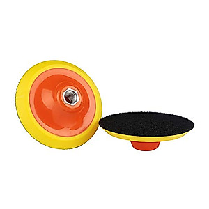 VALIANTOIN 2Pcs 4.5 Inch Hook and Loop Backing Pad Sanding Pads, 5/8"-11 Thread Polishing Buffing Pads