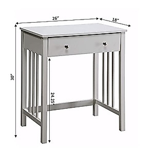 Convenience Concepts Designs2Go Mission Desk with Keyboard Drawer, White