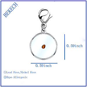 BEKECH Seed of Faith Mustard Seed Charm Zipper Pull Clip On Gift for Religious Men Women Christian Church School Sunday School Teacher Student Handbag Ornament