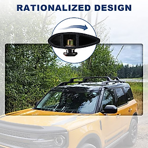 AUXPACBO Cross Bars Fits for Ford Bronco Sport Base & Bigbend 2021 2022 2023 2024 & Outer-Banks 2021 On-Road Adjustable Roof Rack Crossbar Luggage Rack Cargo Carrier (2Pcs)