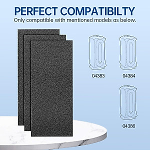 HB Charcoal Activated Carbon Replacement Pre Filters Compatible with HB 04383, 04384 and 04386,Heavy Duty Dense Carbon Filters 6 Packs