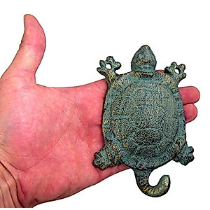 Wowser Cast Iron Turtle Wall Hook Set, Pack of 3, 5 1/4 Inch