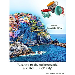 DOWAN Coffee Mugs Set of 4, 24 oz Large Coffee Mugs, Jumbo Soup Mugs With Handles, Ceramic Coffee Cups for Coffee Cereal Latte for Men Women, Housewarming Wedding Gift, Vibrant Colors