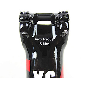 Bikeco New Carbon Fiber Bike Stem,Lightweight Aluminum+Carbon Fiber Bike Handlebar Stem,Mountain Bicycle Stem Road Bicycle Stem ø31.8x80/90/100/110mm 7 Degrees Stem 3K Gloss (Red, 90)