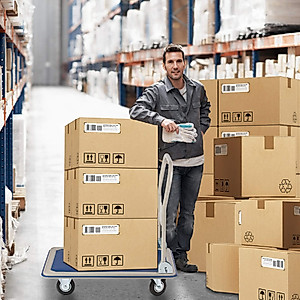 LUCKYERMORE Folding Platform Cart Heavy Duty Hand Truck Moving Push Flatbed Dolly Cart for Warehouse Home Office, 660 lbs Weight Capacity