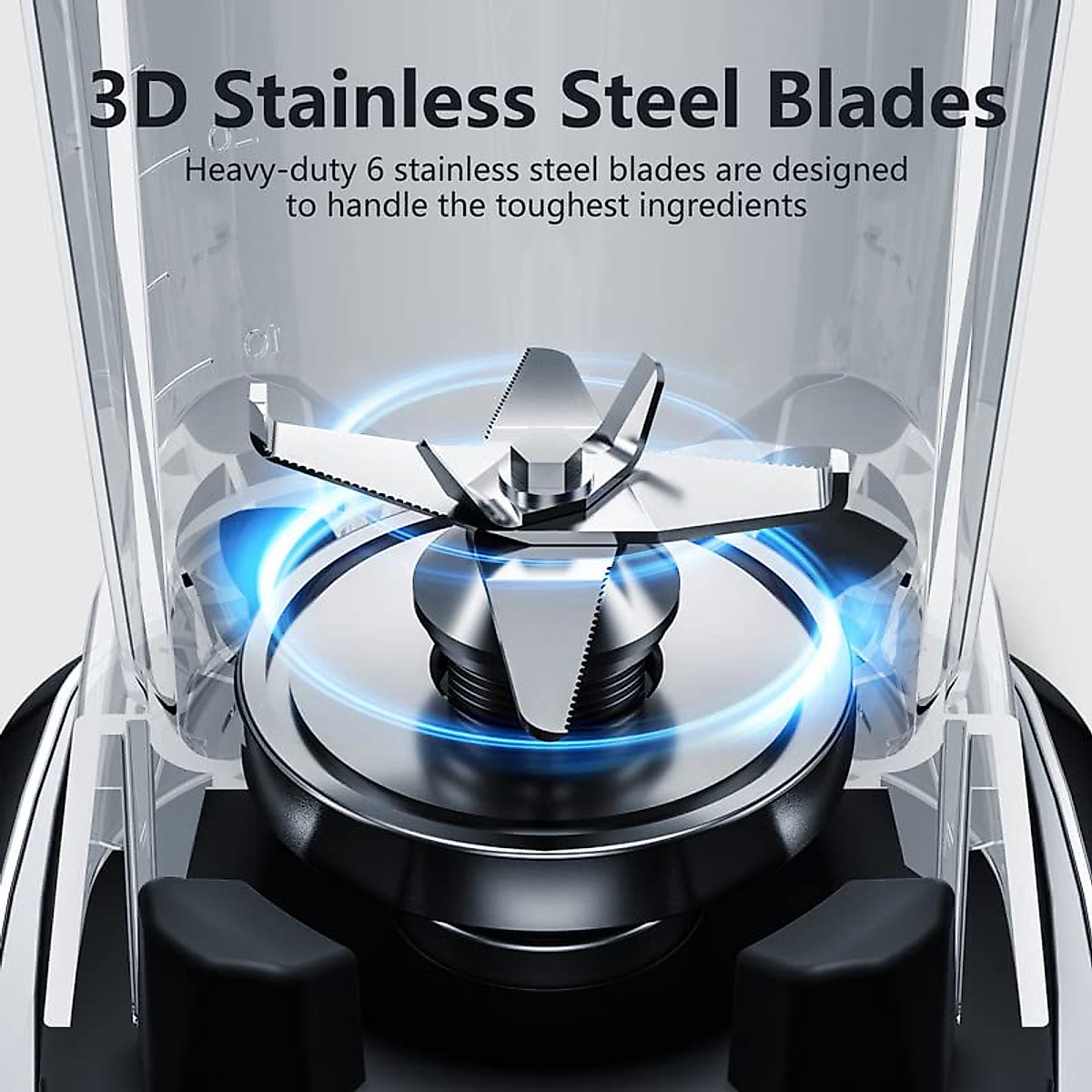 AMZCHEF Smoothie Countertop Blender, 1800 W Professional Blender for Kitchen with 600ml Travel bottle, High-Speed Blender for Shakes, Smoothies, Ice Crushing, Frozen Fruits(Update)