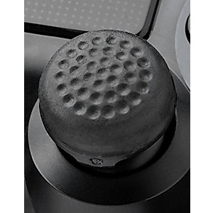 KontrolFreek CQCX Thumb Grips for PlayStation 4 Controller (PS4) and PlayStation 5 (PS5) | 2 Mid-Rise Convex Performance Thumbsticks | Black