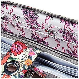 Vera Bradley Women's Cotton Turnlock Wallet With RFID Protection, Hope Blooms - Recycled Cotton, One Size