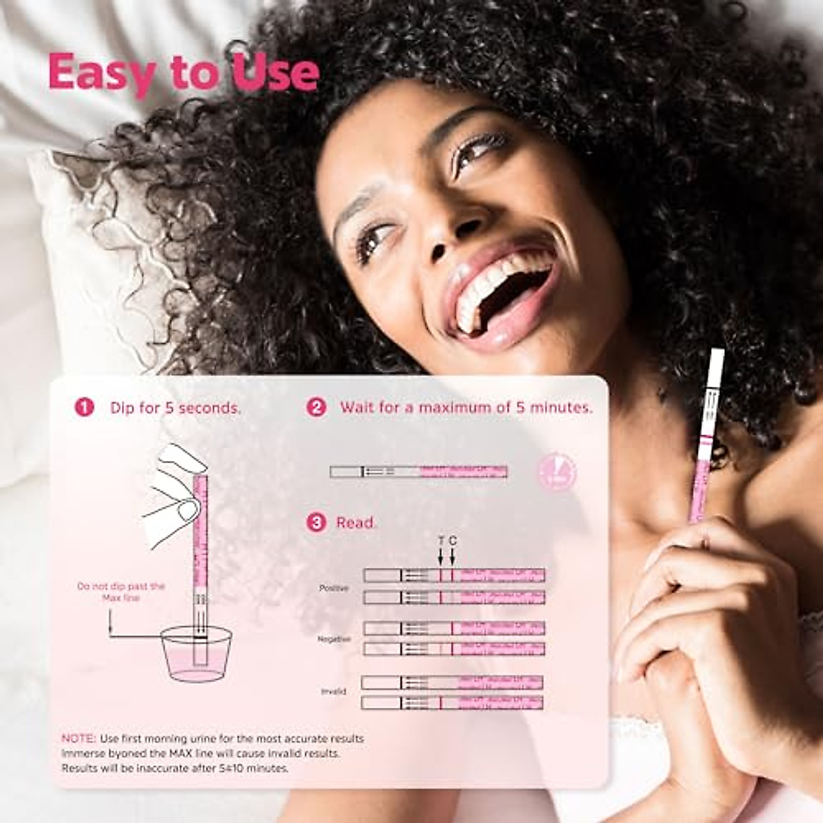 MomMed Ovulation Test Strips (LH60) with 60 Collection Cups, Reliable LH Surge Predictor OPK Kit, Accurately Track Ovulation Test, High Sensitivity Result for Women Home Testing