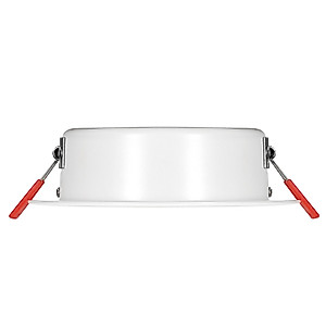 Globe Electric 91127 4" Ultra Slim Swivel LED Integrated Recessed Lighting Kit 4-Pack, 9 Watts, Energy Star, IC Rated, Dimmable, Wet Rated, White, 4.25" Hole Size, LED Recessed Light, Bathroom Lights