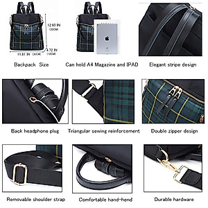 zhongningyifeng Women Backpack Purse Waterproof Nylon Rucksack Lightweight Fashion Casual Travel Ladies Shoulder Bag (large bear)