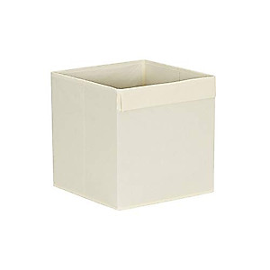 Hosuehold Essentials Household Essentials 88-1 Foldable Fabric Storage Bins | Set of 6 Cubby Cubes with Flap Handle, Beige