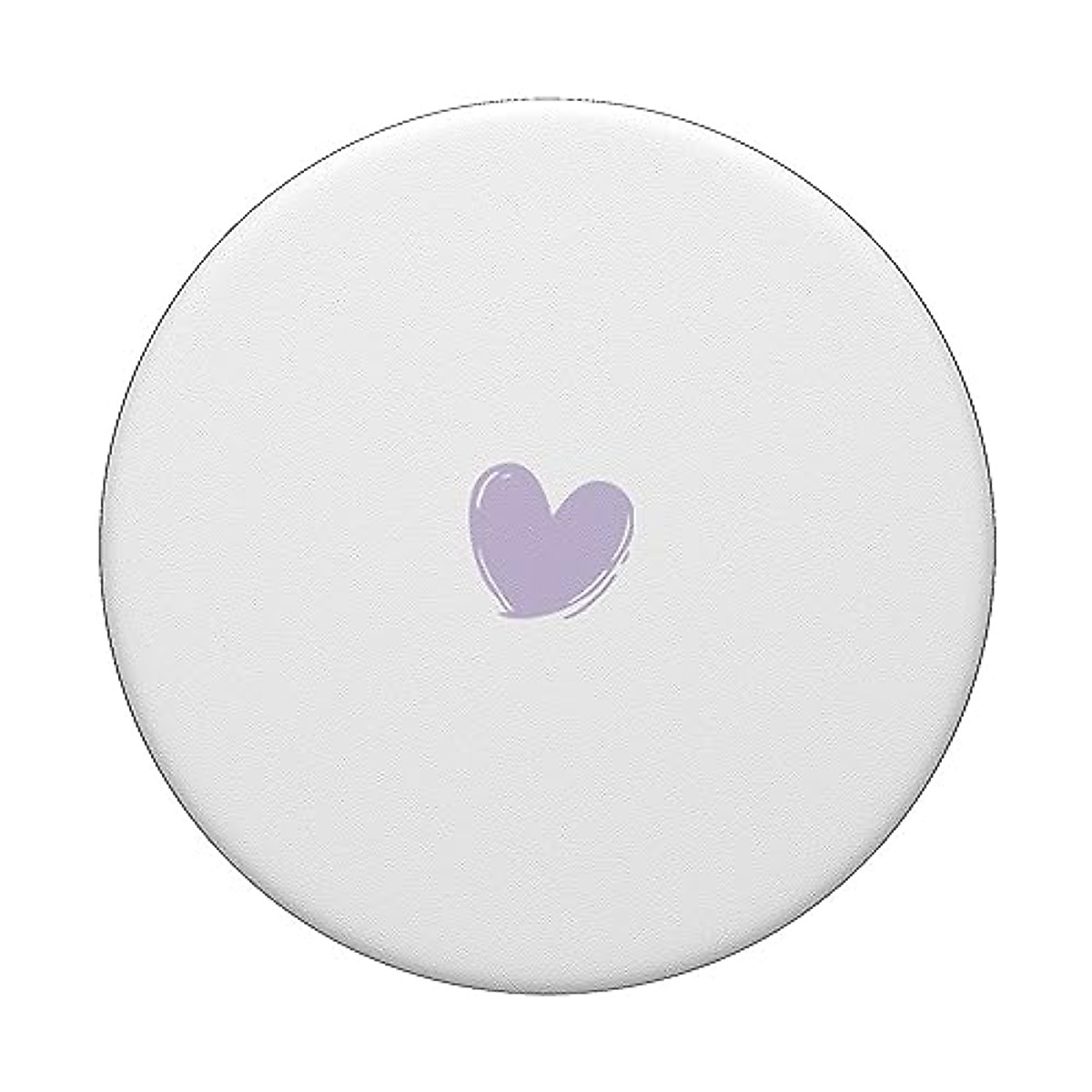Light Pastel Purple White Minimalist Heart PopSockets Standard PopGrip