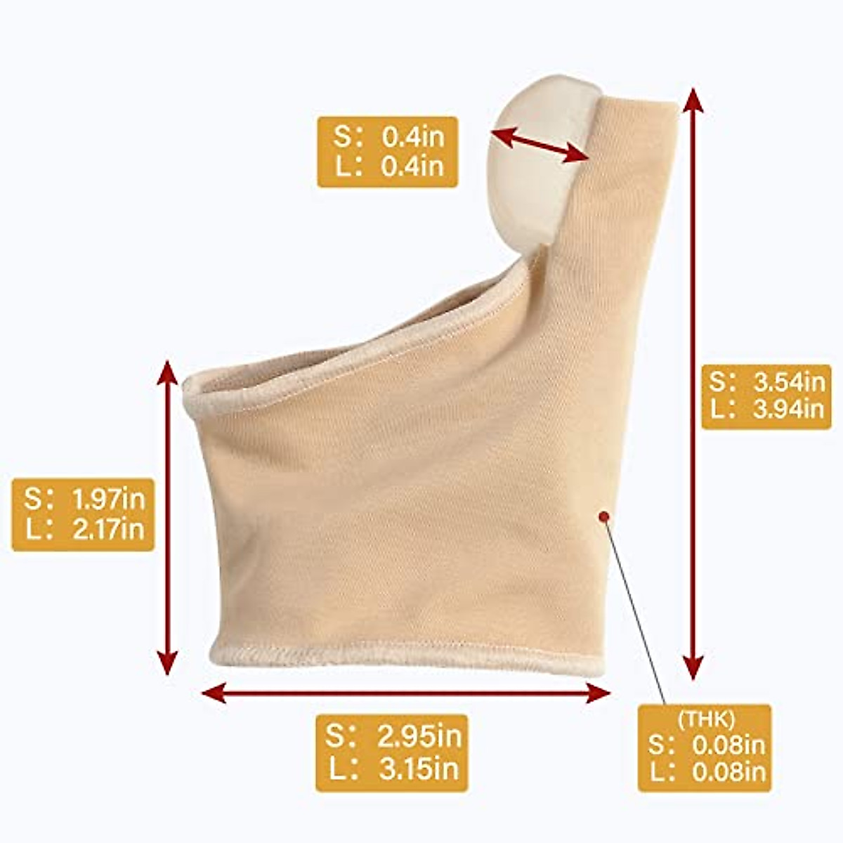 HFXBearArmor Bunion Splint 2PCS, Bunion Corrector for Men and Women Bunion Relief in Hallux Valgus, Toe Spacers for Feet, Hammer Toe Straightener Bunion Pads Day and Night Use - S