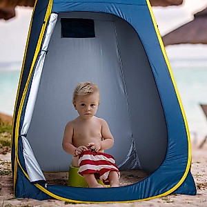 ROPODA Pop Up Tent 83inches x 48inches x 48inches, Upgrade Privacy Tent, Porta-Potty Tent Includes 1 Removable Bottom,8 Stakes,1Removable Rain Cover,1 Carrying Bag