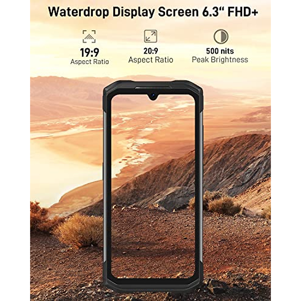 DOOGEE S98 PRO Rugged Smartphone, 8GB+ 256GB Android 12, Thermal Imaging Camera, 48MP 20MP Night Vision Camera, 6000mAh Big Battery, FHD IP68 Waterproof Cell Phone, NFC