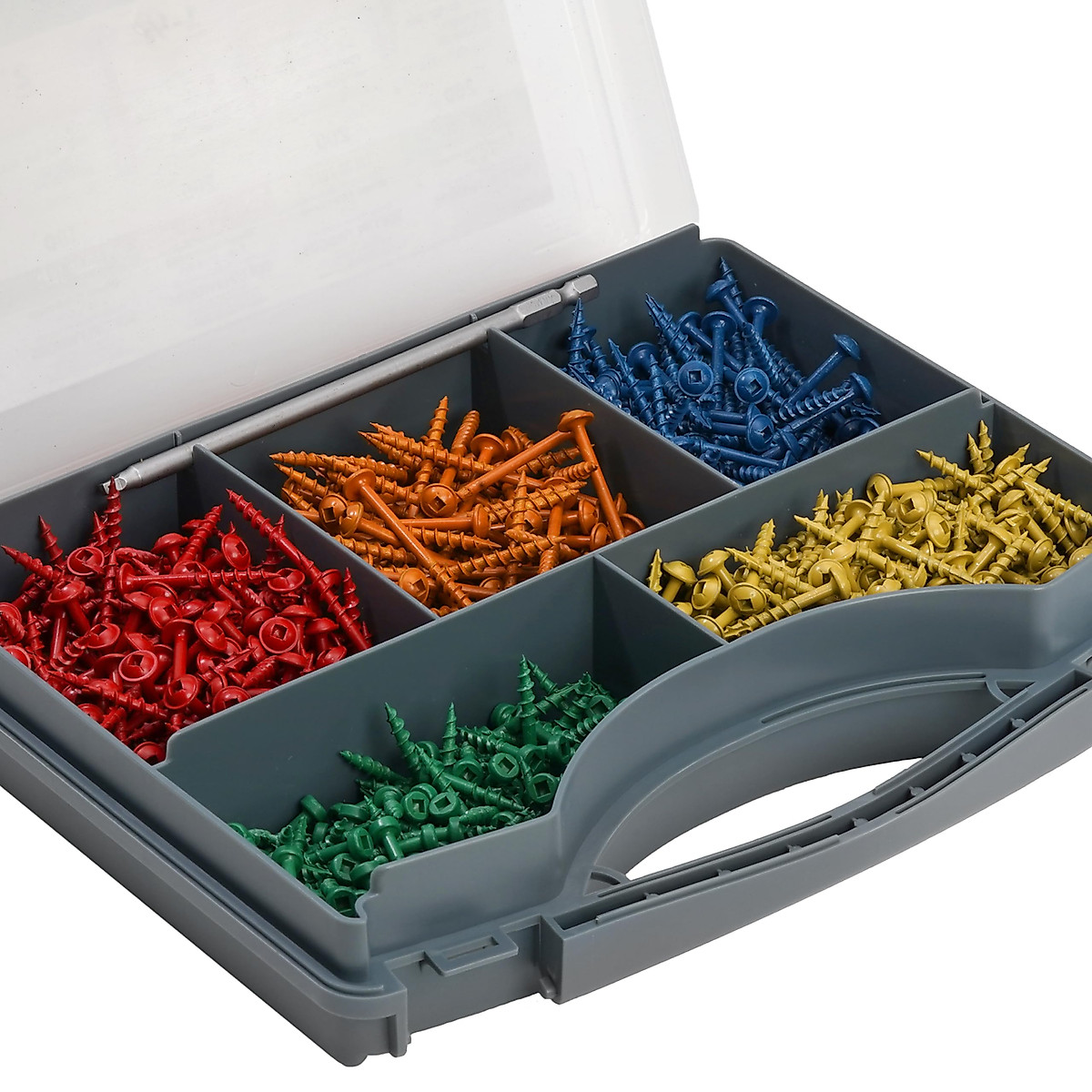 ARMOR TOOL Pocket Hole Screw Set - Coarse Thread Screws 800 Piece with Color Coat & Square Drive - AP-C-800