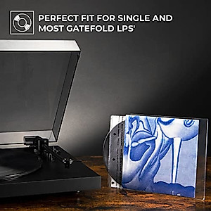 BIG FUDGE 25x Vinyl Record Outer Sleeves 12" LP | Durable & Wrinkle-Free | Crystal Clear & Made from High-Density Polypropylene | 3 mil Thick, 12.75” x 12.75” | Fits Most Gatefolds and Double LPs
