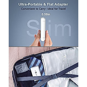 USB C Wall Charger Flat, OKRAY 3-Pack 20W Type C Fast Charger with Foldable Plug, Extra-Slim USB-C Power Adapter Fast Charging Block Compatible iPhone 14/13/12 ProMax/11/XR/XS/X/8/7 Plus iWatch 8/7/SE