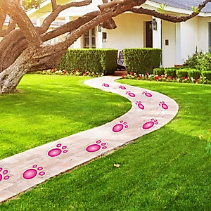 FINGOOO 60PCS Easter Bunny Footprint Stickers Bunny Paw Print Decal for Egg Hunt Game and Easter Decoration