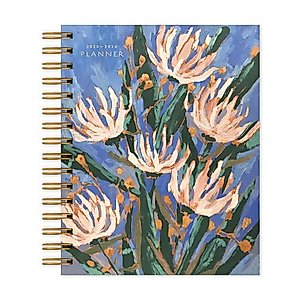 Legacy Pretty Petals Blue 8.5 x 7.25 Paper Seedlings 17 Month 2023-2024 Faith Planner
