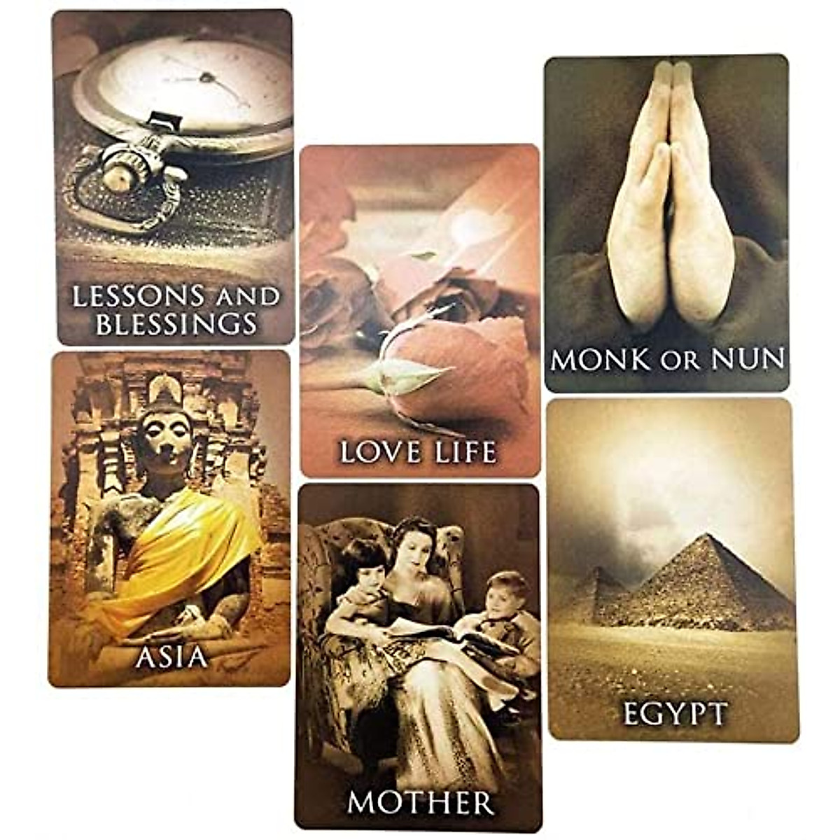 YCRMAN NC Tarot Cards, 44Pcs Board Game Card Past Life Oracle Card Life Purpose Oracle Cards Divination Fortune Telling Game Card Set for Family Friends Party