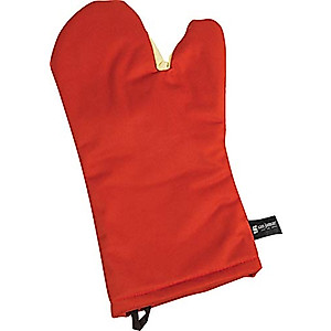 San Jamar CTC17 Cool Touch Conventional Oven Mitt Heat Protection up to 500° F, 17" Length, Red