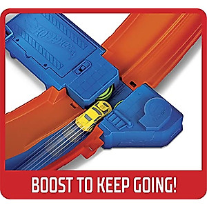 Hot Wheels Toy Car Track Set Massive Loop Mayhem, 28-in Tall Loop, Powered by Motorized Booster, 1:64 Scale Car