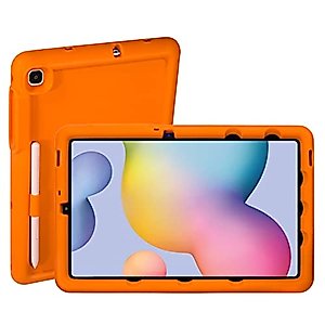 BobjGear Bobj Rugged Tablet Case for Samsung Galaxy Tab S6 Lite 10.4 Models SM-P610, SM-P613, SM-P615, SM-P617, SM-P619 Kid Friendly (Outrageous Orange)