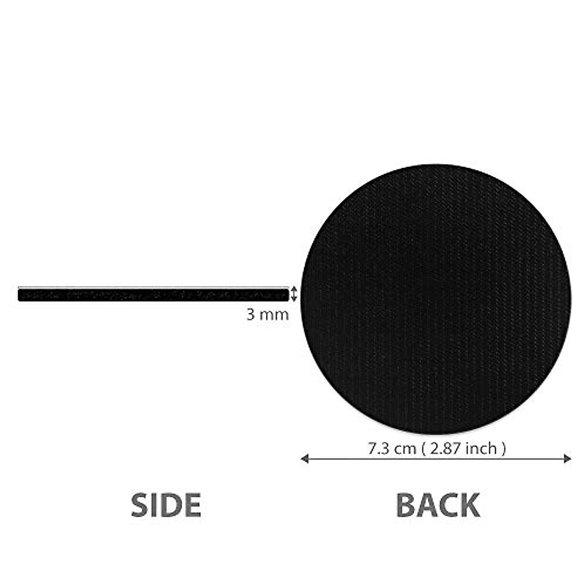 CARIBOU Coasters , Solid Mint Green Design Absorbent ROUND Fabric Felt Neoprene Car Coasters for Drinks, 2pcs Set