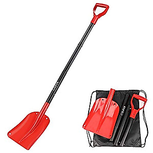 COFIT 47" Retractable Snow Shovel and 39" Snow Brush, Detachable and Extendable Snow Removal Telescoping Brush and Shovel for Car Auto Truck SUV Windshield