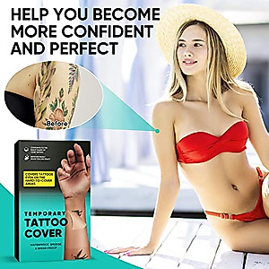 iTecFreely Tattoo-Cover-Up Sweatproof-Waterproof-Tattoo-Cover-Up-Tape Ultra-Thin-Invisible-Breathable-Patch-Concealer-Sticker-Suitable-for-Spot-and-Scar
