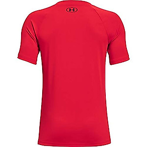 Under Armour Boys Tech Big Logo Short Sleeve T-Shirt , Red (600)/Black , Small