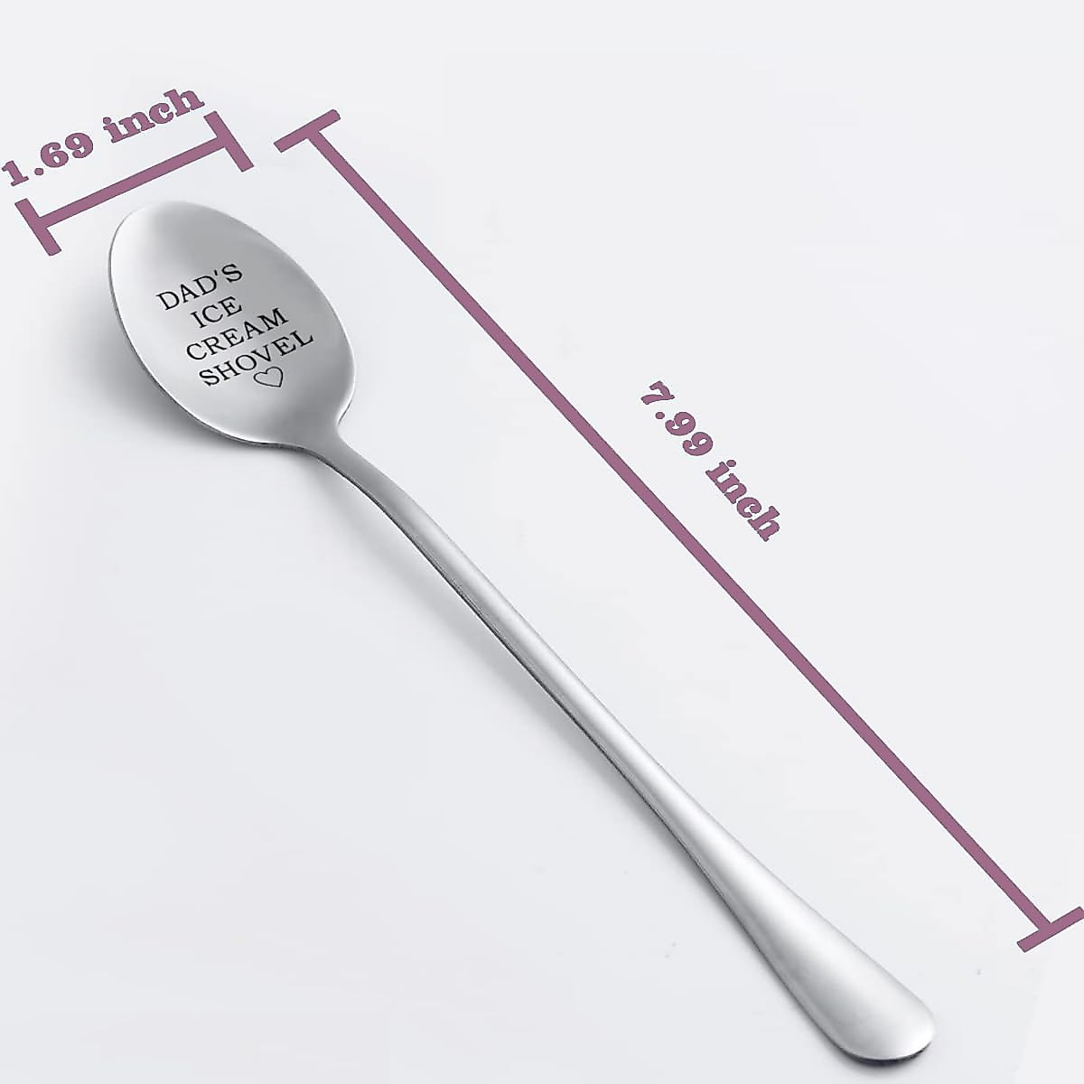 Father's Day Gifts from Daughter, Dad's Ice Cream Shovel, Stainless Steel Ice Cream Spoon Gift for Father's Day Gifts, Emotional Funny Dad Birthday Gift, Cute Christmas/Thanksgiving Gifts for Dad