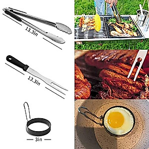 FIFIT KITCHEN Flat Top Griddle Accessory Tool Kit 6 Pieces, 2 Bottles,2 Spatulas, Chopper Scrapper And Tong Perfect Fit For Cooking Indoor Or Outdoor