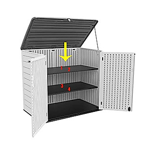 ADDOK 1 Piece Metal Laminate Shelf Easy Installed, Durable Shelving Board for Storage Shed Unit (51”x13”x1”)