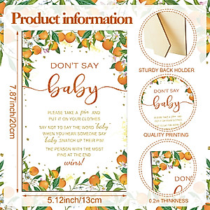 Patelai 321 Pcs Baby Shower Games Supplies, 5 Sets (50 Cards Each) Activities Cards with 20 Pencils 1 Don't Say Baby Sign 50 Clothespin(Litttle Cutie)