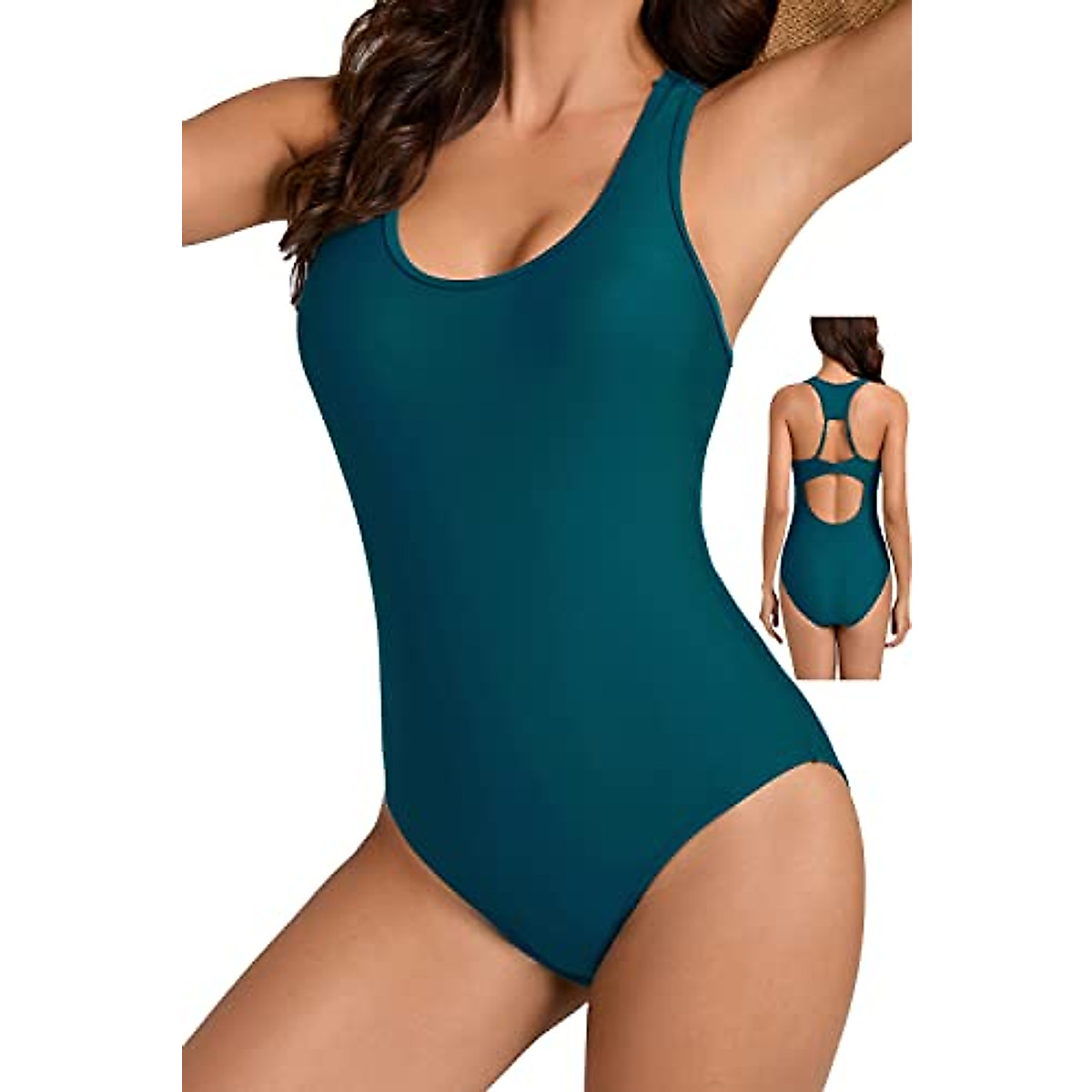 Danga bay Athletic One Piece Swimsuit Women Black Bathing Suits Teens Modest Swimwear Girls Sport Chlorine Resistant Adjustable