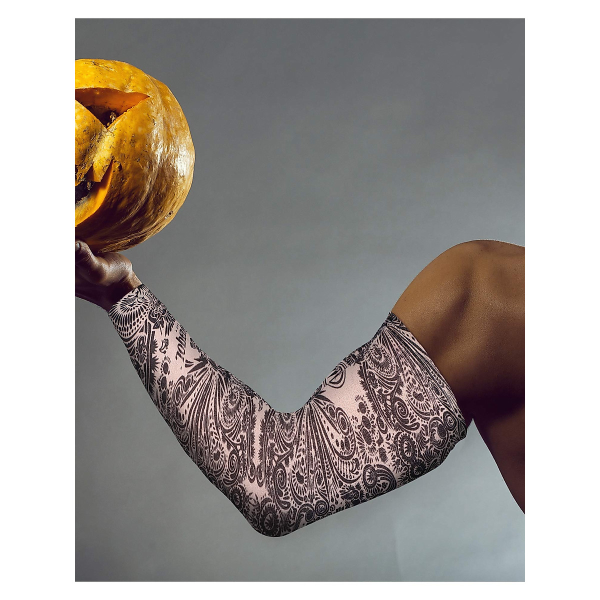 Boao 10 Pairs Arm Tattoo Sleeves for Men UV Sun Protection Arm Compression Sleeves for Gardening Sport Cycling Fishing