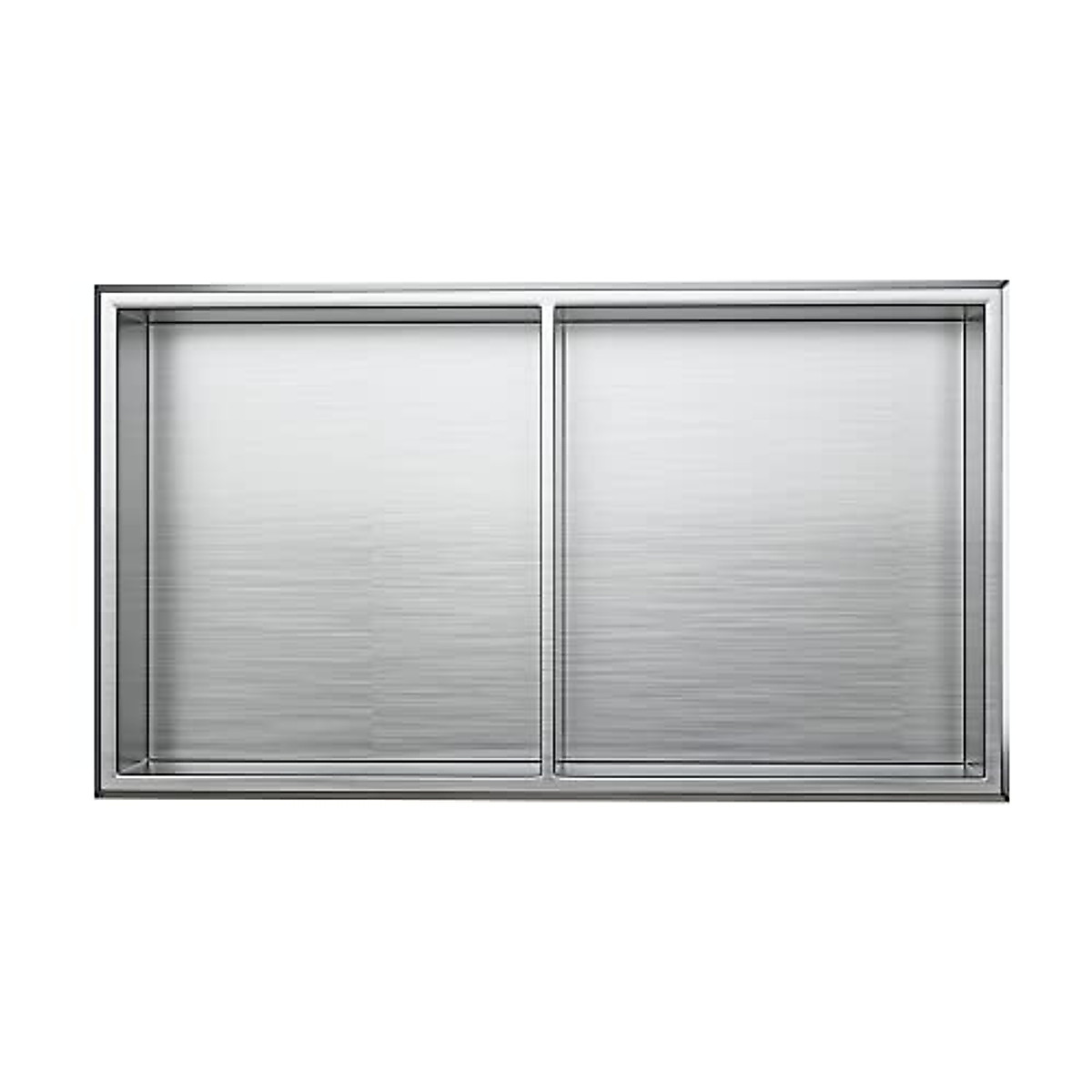 Jolitac Stainless Steel Shower Niche Inwall 12" X 24", Double Placed Tiers Bathroom Storage Shelf Niche Perfect for Shampoo and Soap Storage