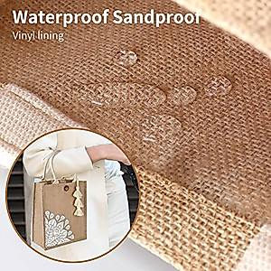 itgowisa Small Tote Bag for Women, Waterproof Beach Bag, Foldable Book Tote, Cute Reusable Grocery Bag, Gifts Basket for Her