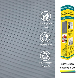 KAVUNION Shelf Liner 11.8 Inches x 9.8 FT Non-Slip Cabinet Liner, Easy to Cut and Install, Washable Oil-Proof and Protective Surface for Kitchen Cabinet,Drawer,Shelves,Refrigerator,Storage,Desks,Gray