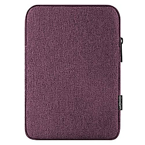 MoKo 12.9 Inch Laptop Sleeve Case Fits iPad Pro 12.9 M2 2022/2021/2020, Galaxy Tab S8+/S9+ 12.4 2022/2023, Surface Laptop Go 12.4", Polyester Bag Fit with Apple Pencil and Smart Keyboard, Purple