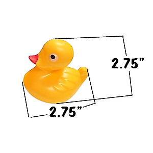 Floating Weighted Duckies (12 Pack) Plastic Yellow Duck Pond Floater. (2.75") Fun Bath Tub Pool Play Toy. (Yellow)